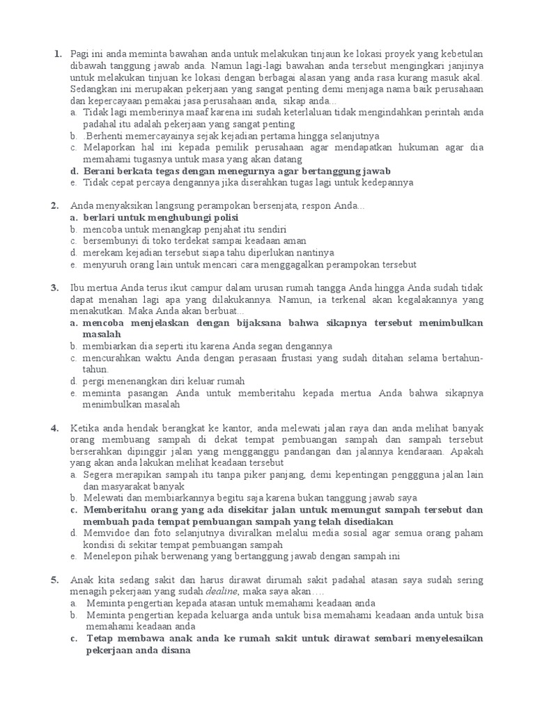 SOAL TO TKP 12 November 2020 | PDF