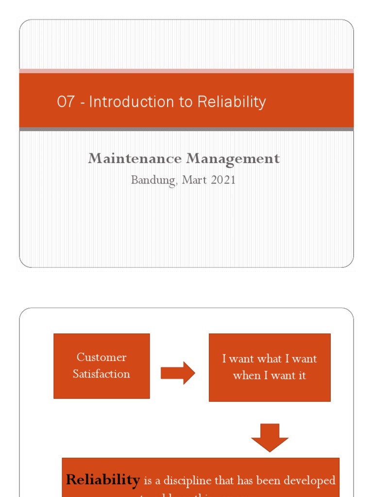 07-Introduction To Realibility | PDF | Reliability Engineering ...