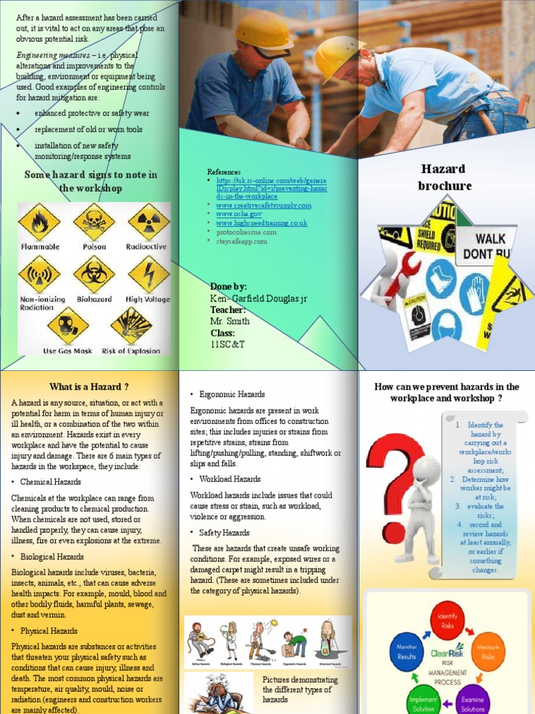 Hazard Brochure: Some Hazard Signs To Note in The Workshop | PDF ...