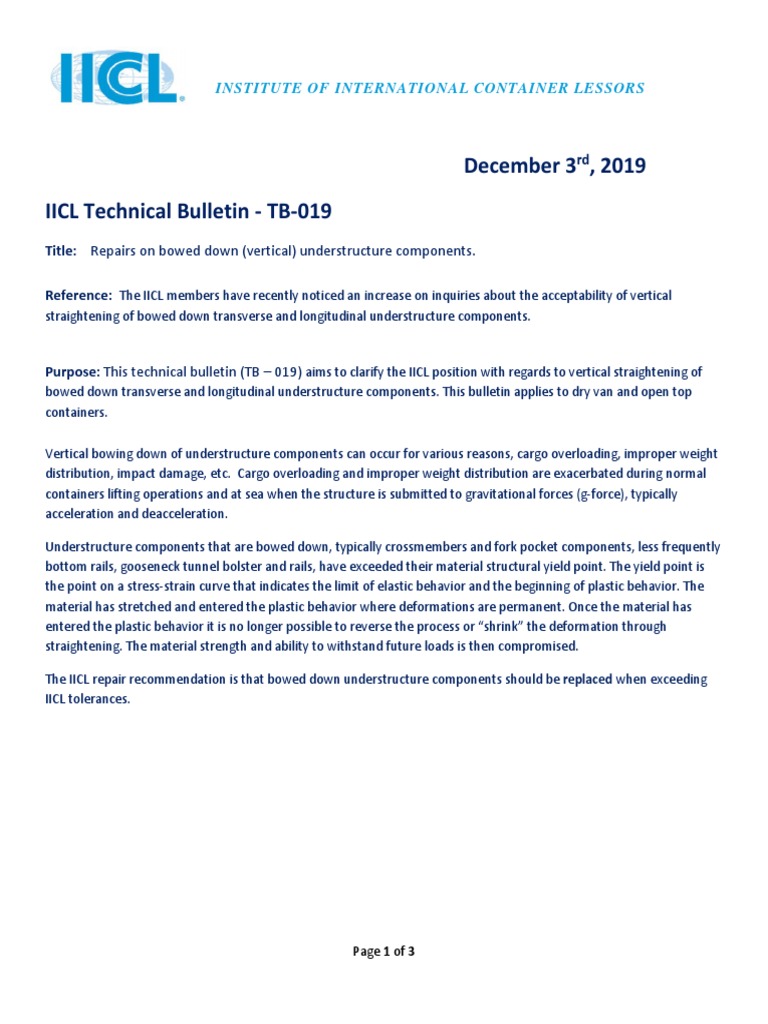 December 3, 2019 IICL Technical Bulletin - TB-019: Institute of ...