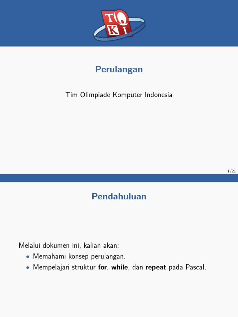 Pemrograman Dasar CPP - 06 Perulangan | PDF