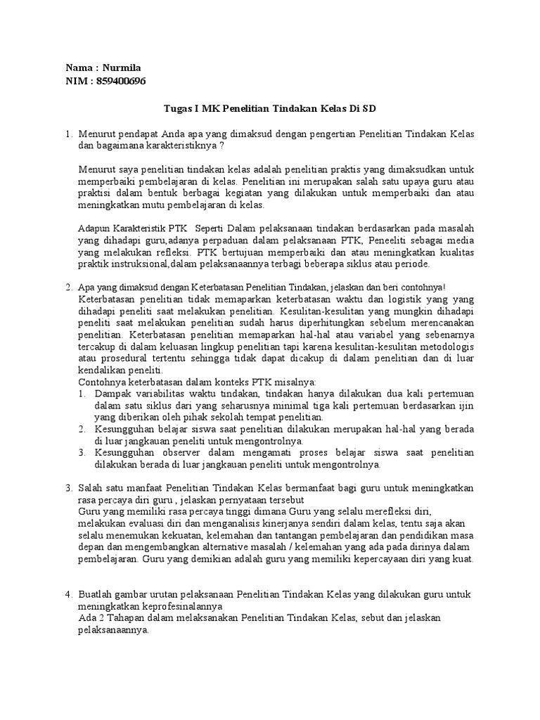 Tugas I MK PTK | PDF | Pengembangan Diri