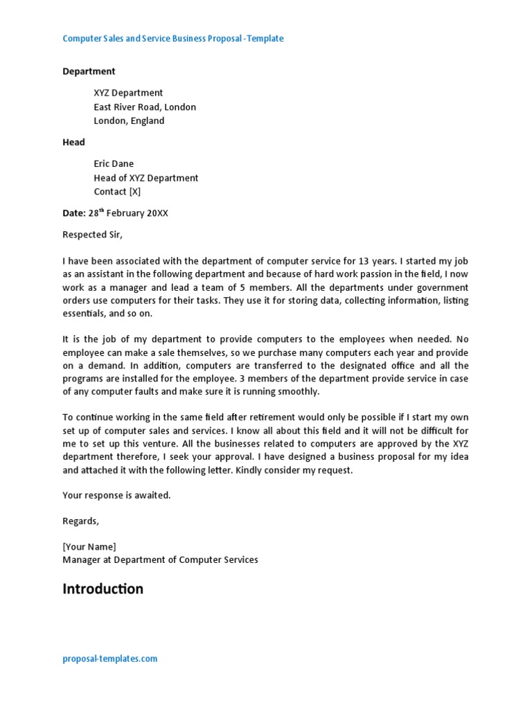 Computer Sales and Service Business Proposal | PDF | Sales | Automation