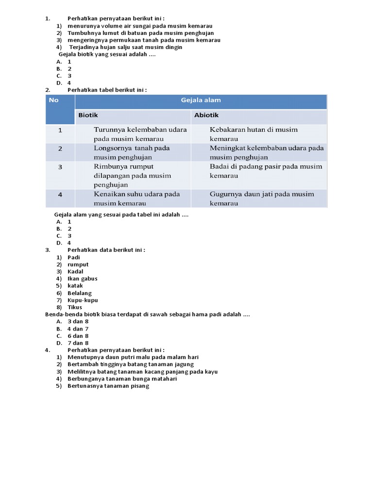 Soal Try Out Ipa Bio 2020 | PDF