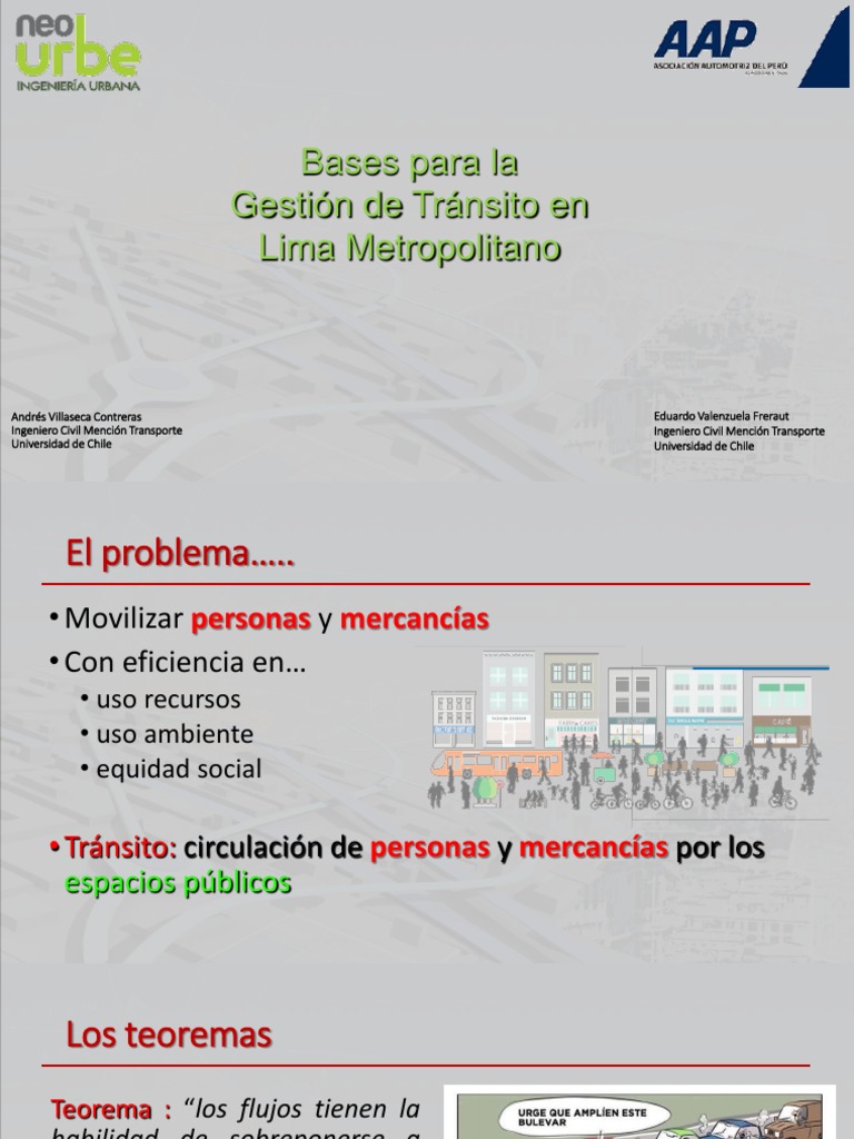 Gestión de Tránsito en Lima Metropolitana | PDF | Intersección ...