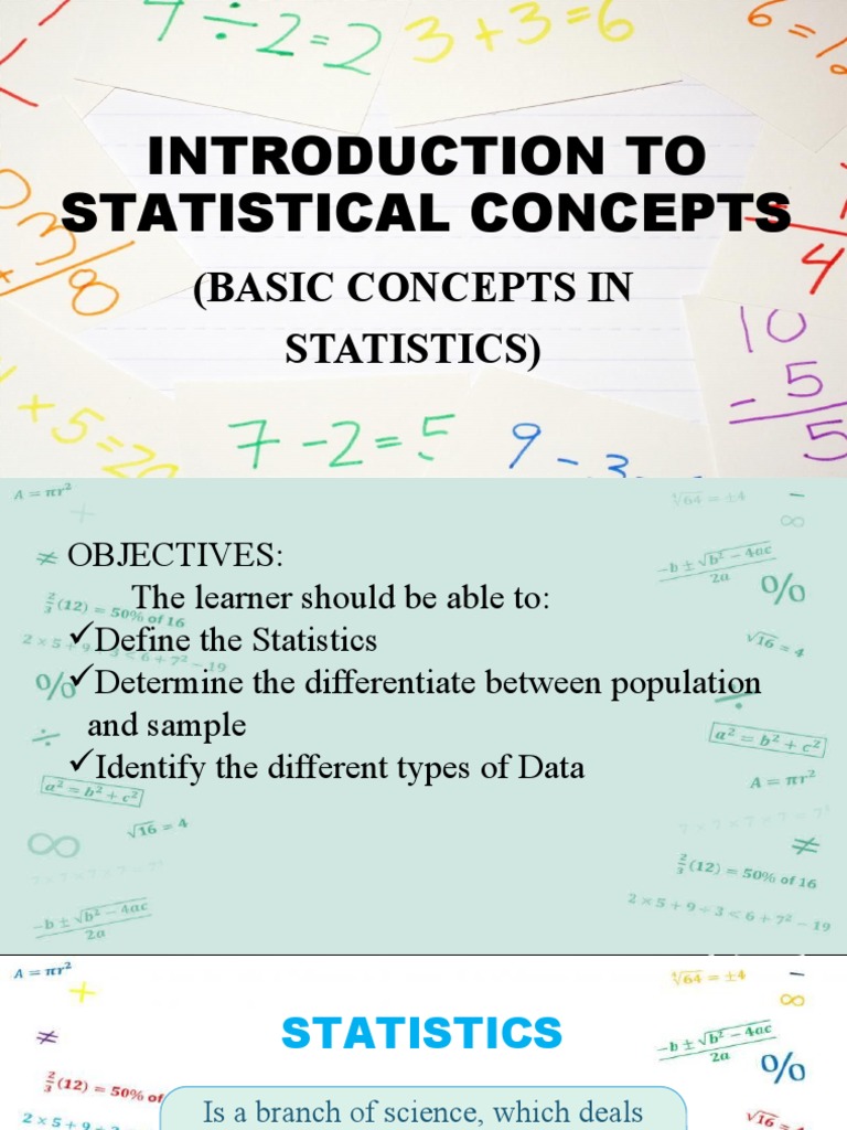 Introduction To Statistical Concepts: (Basic Concepts in Statistics) | PDF
