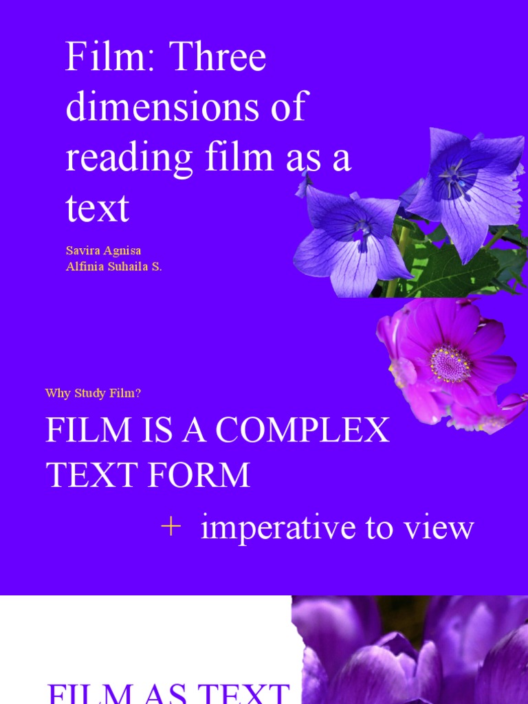 Film - Three Dimensions of Reading Film As A Text | PDF | Narrative ...