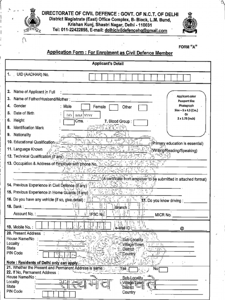 Directorate of Civil Defence: Govt. of N.C.T. of Delhi FT | PDF ...