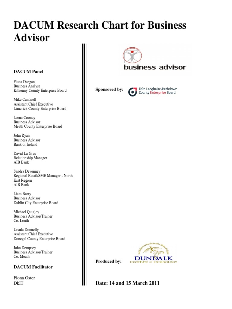 Developing A Curriculum (DACUM) Chart | PDF | Business | Psychological ...