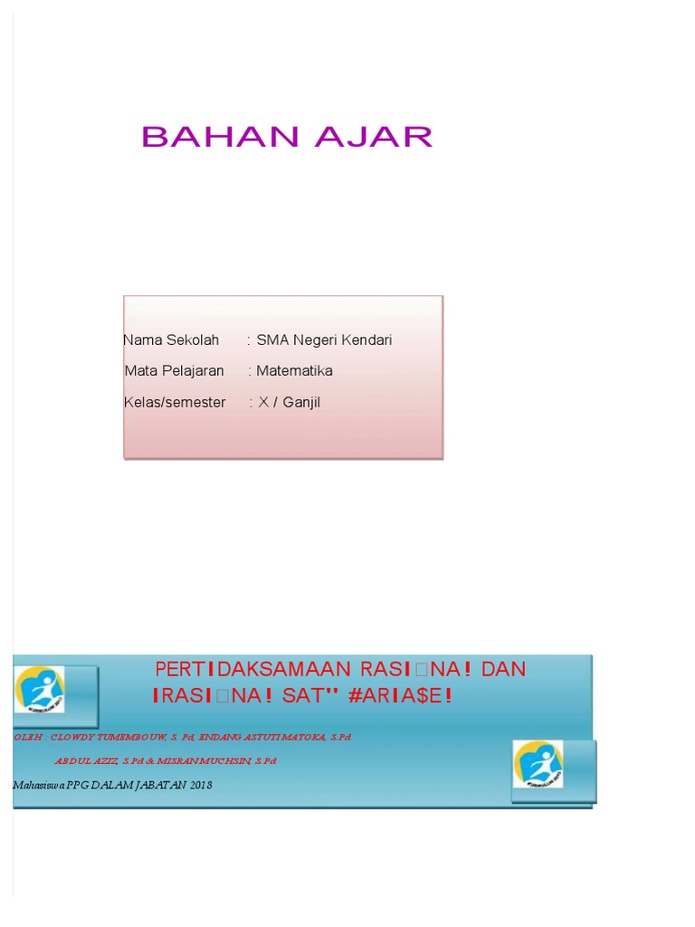 PDF Bahan Ajar KD 32 Pert Rasional Amp Irasional | PDF