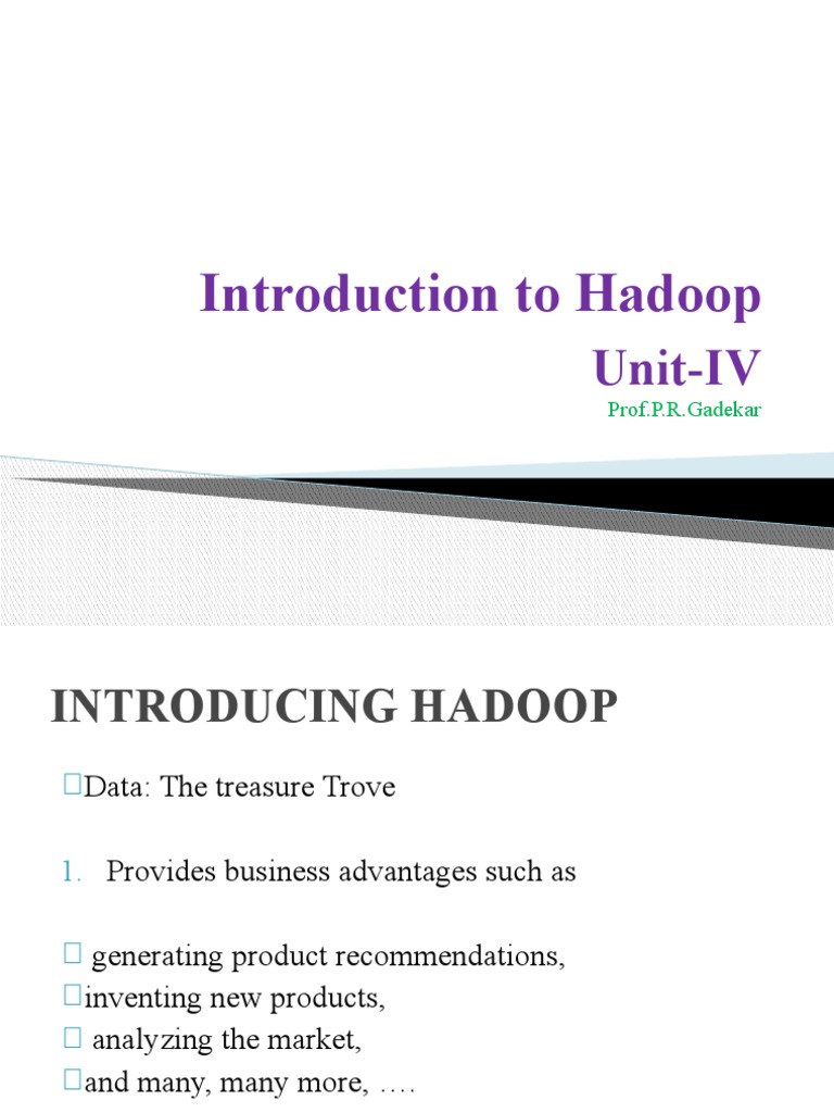 Introduction to Hadoop Framework | PDF | Apache Hadoop | Map Reduce