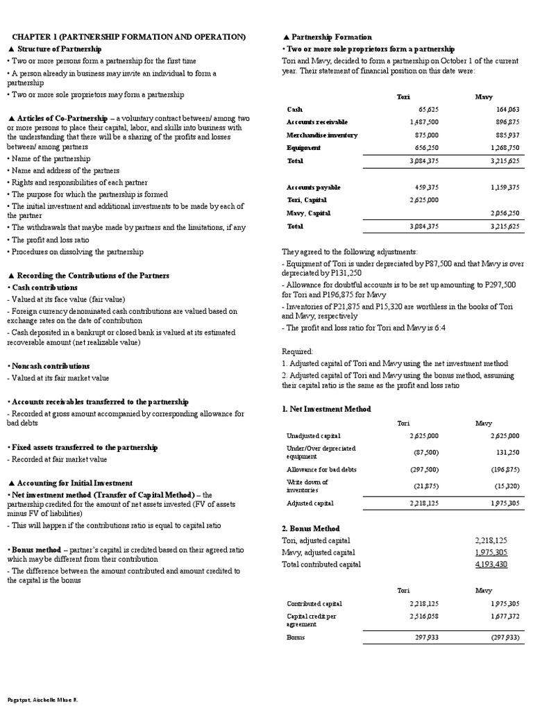 AST Chapter 1 | PDF | Partnership | Investing