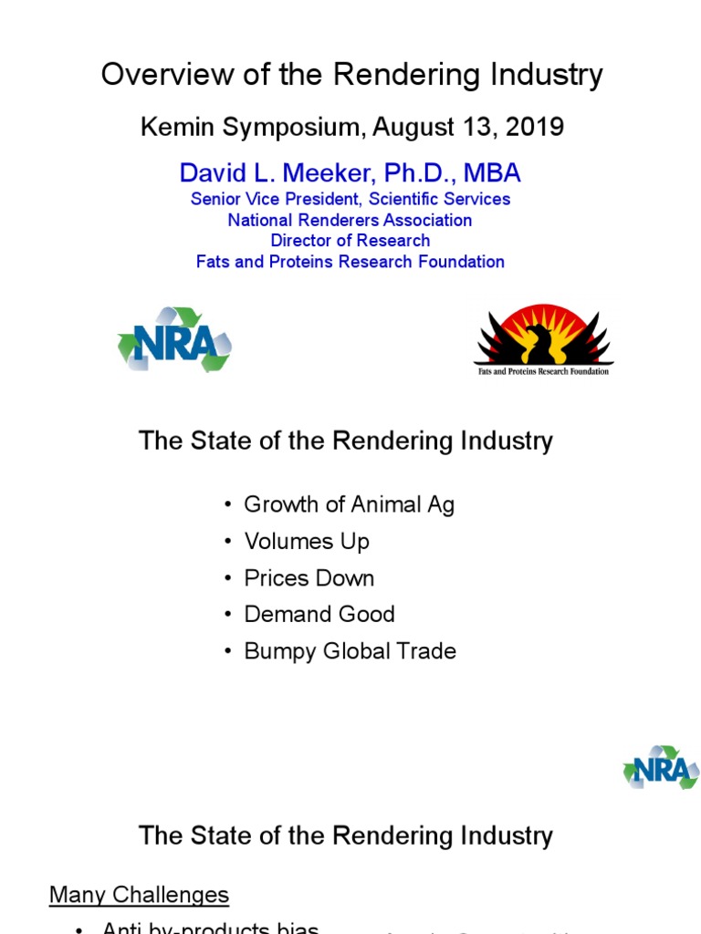 2 - David Meeker - Overview of The Rendering Industry | PDF | Foods ...