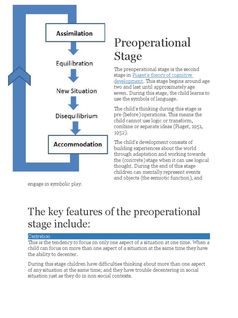 Preoperational Stage (Lovely) | PDF | Schema (Psychology) | Cognitive ...