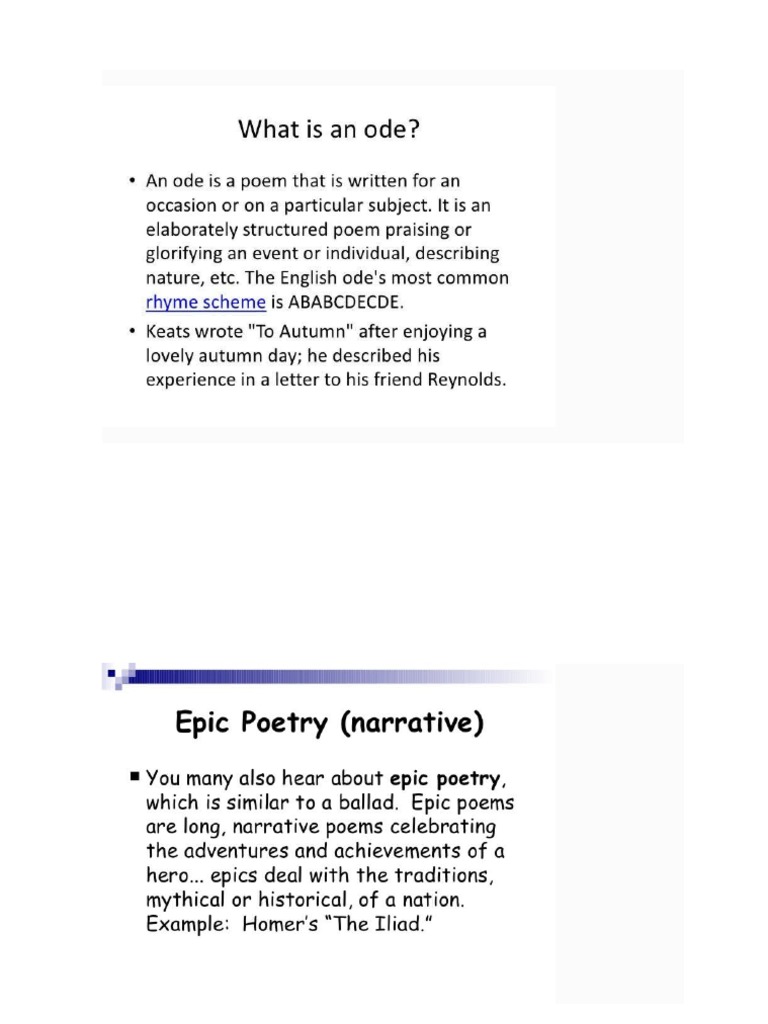 What Is An Ode | PDF | Epic Poetry | Homer