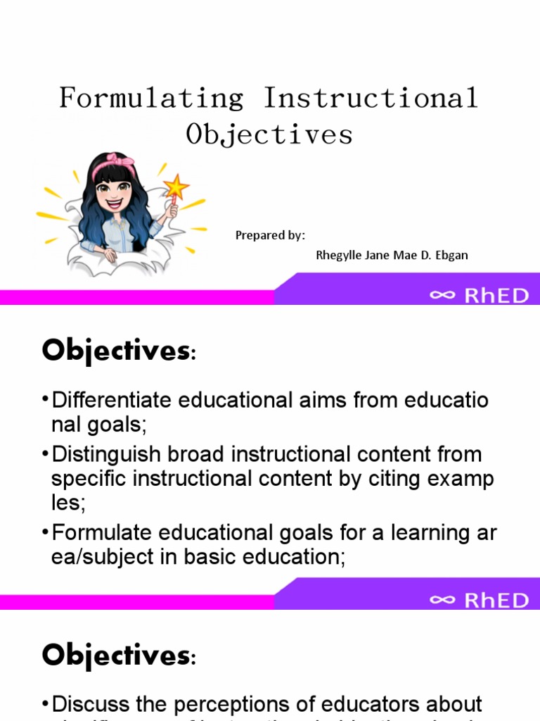 Formulating Instructional Objectives | Download Free PDF | Educational ...