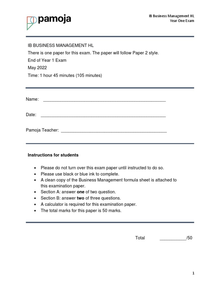 IB Business Management HL Exam Guide | PDF | Compact Disc | Depreciation