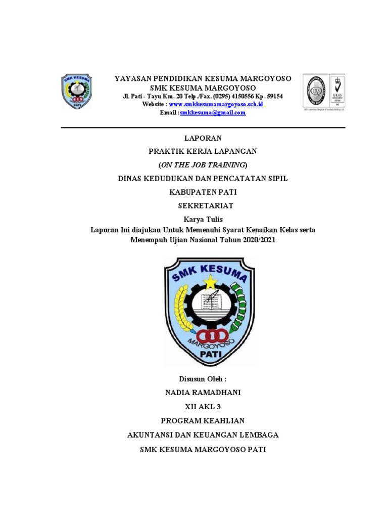 Nadia Ramadhani Laporan PKL | PDF