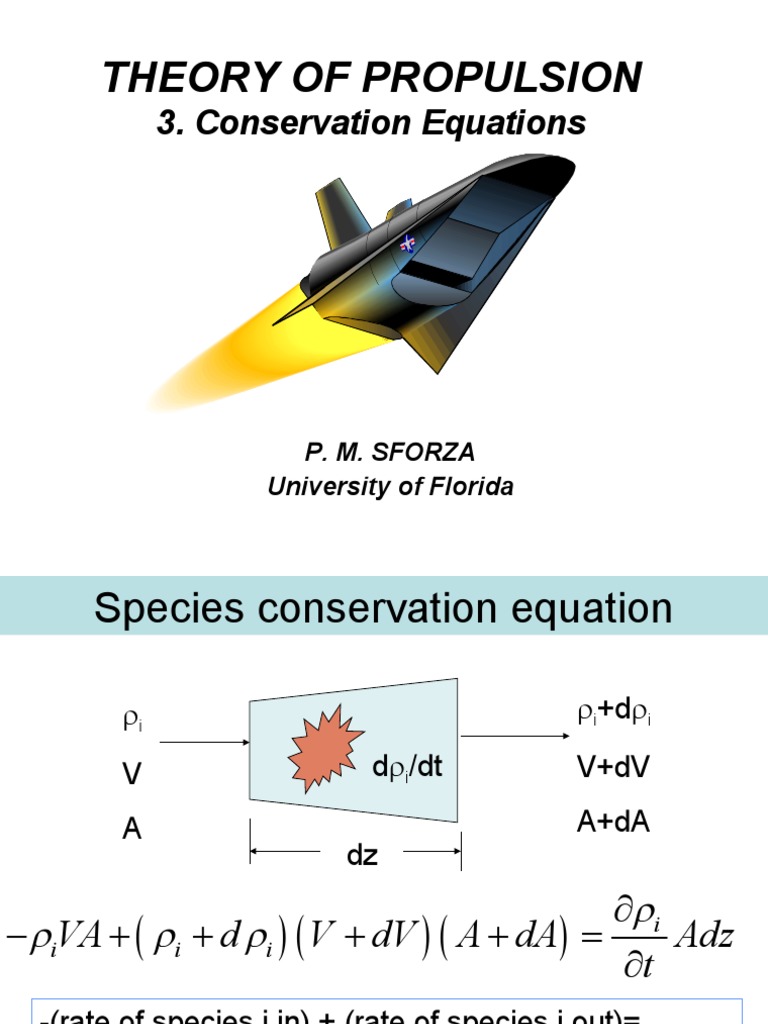 Theory of Propulsion: 3. Conservation Equations | PDF | Fluid Dynamics ...
