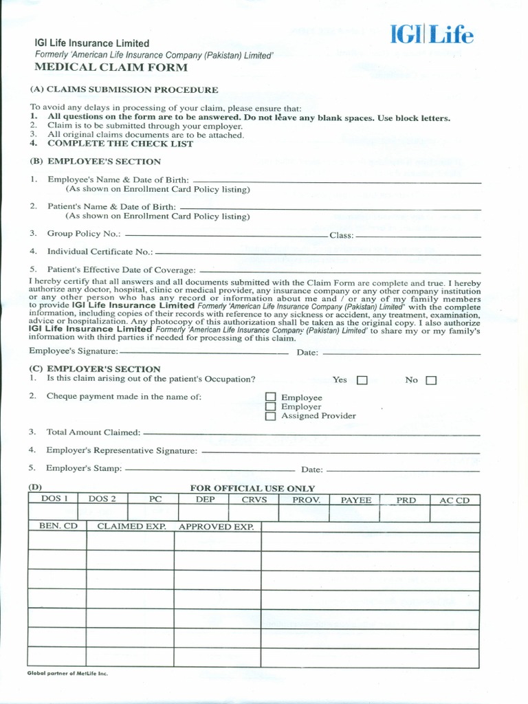 IG - Claim Form | PDF