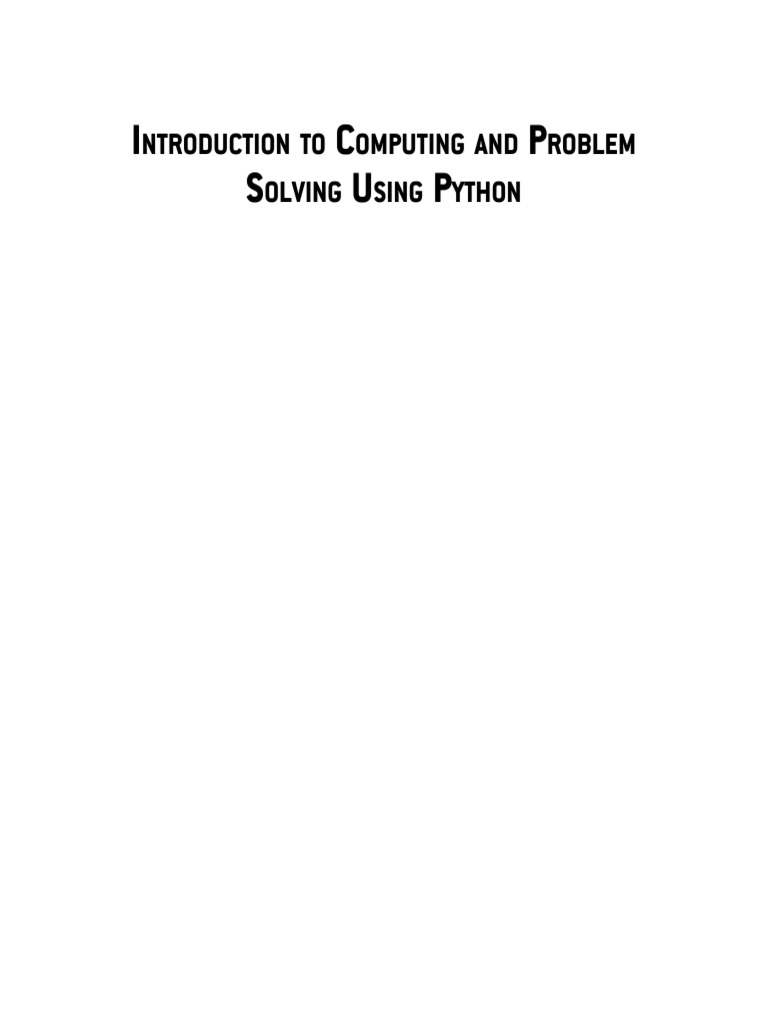 Introduction To Computing and Problem Solving Using Python (AKUMA ...