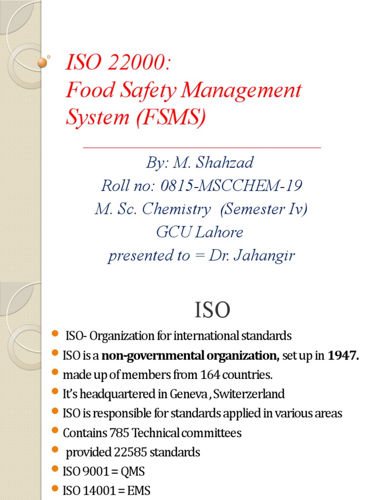 ISO 22000: Food Safety Management Overview | PDF | Hazard Analysis And ...