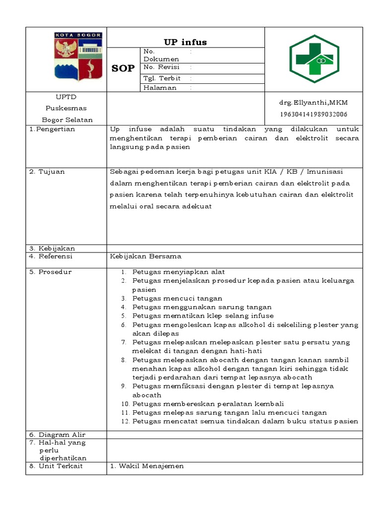 Sop Up Infus | PDF | Pengembangan Diri | Sains & Matematika