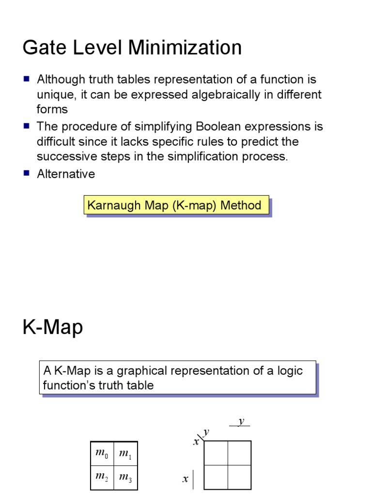Gate Level Minimization: Karnaugh Map (K-Map) Method | PDF | Theory Of Computation | Theoretical ...
