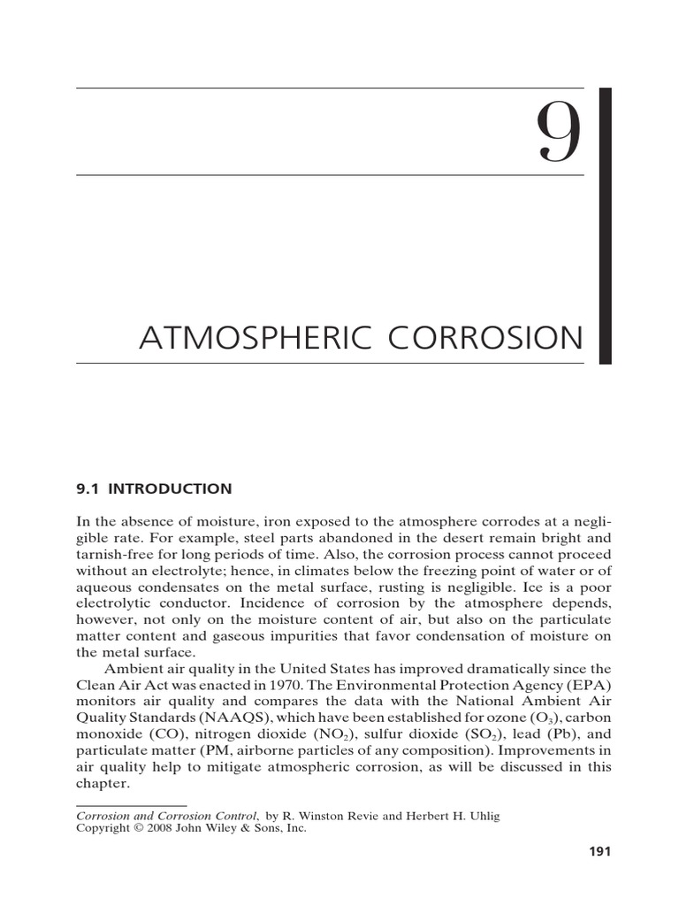 Corrosion and Corrosion Control | PDF | Particulates | Sulfur Dioxide