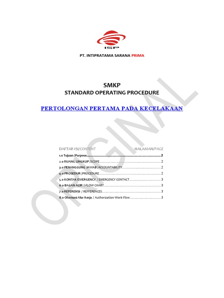 SOP P3K untuk Sekolah SMKP | PDF