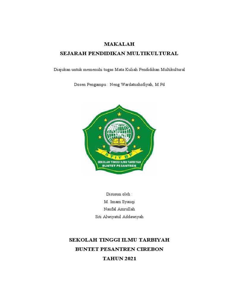 Makalah Sejarah Pendidikan Multikultural | PDF