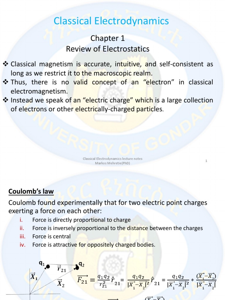 Classical Electrodynamics: Review of Electrostatics | PDF | Green's ...