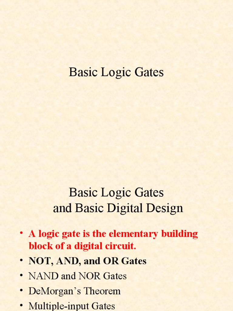 Understanding Basic Logic Gates | PDF | Logic Gate | Electronic Engineering