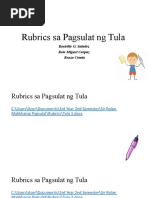 Rubriks Sa Pagsasagawa NG Skit o Maikling Palabas | PDF