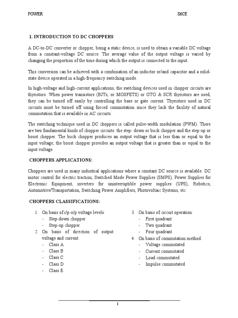 Choppers & Ac Controllers | PDF | Electrical Network | Inductance