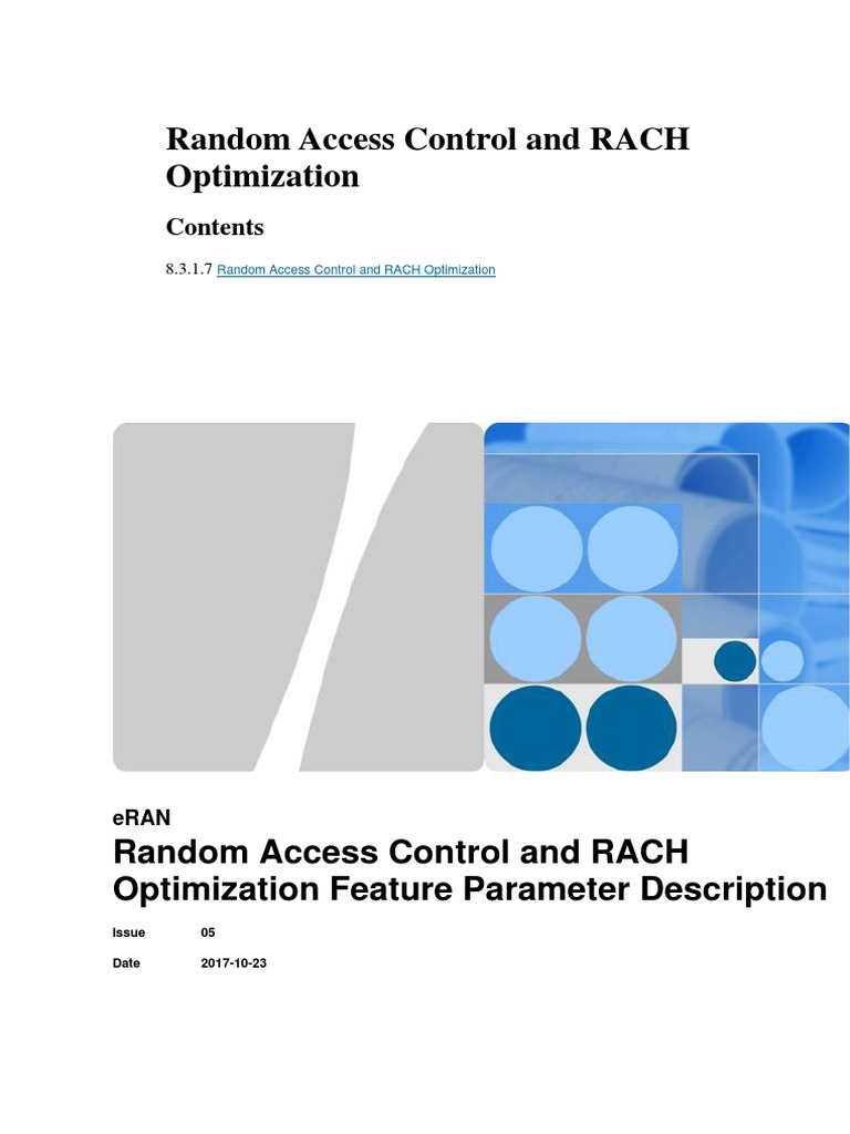 Random Access Control and RACH Optimization | PDF | Randomness | Network Congestion