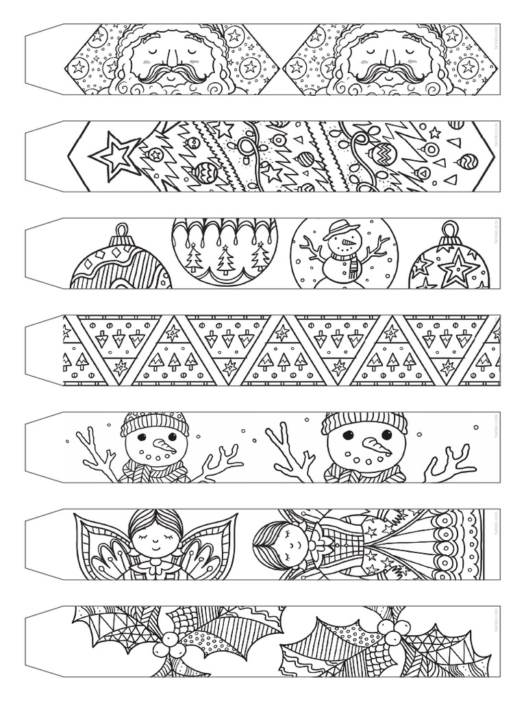 Christmas Mindfulness Colouring Paper Chain | PDF