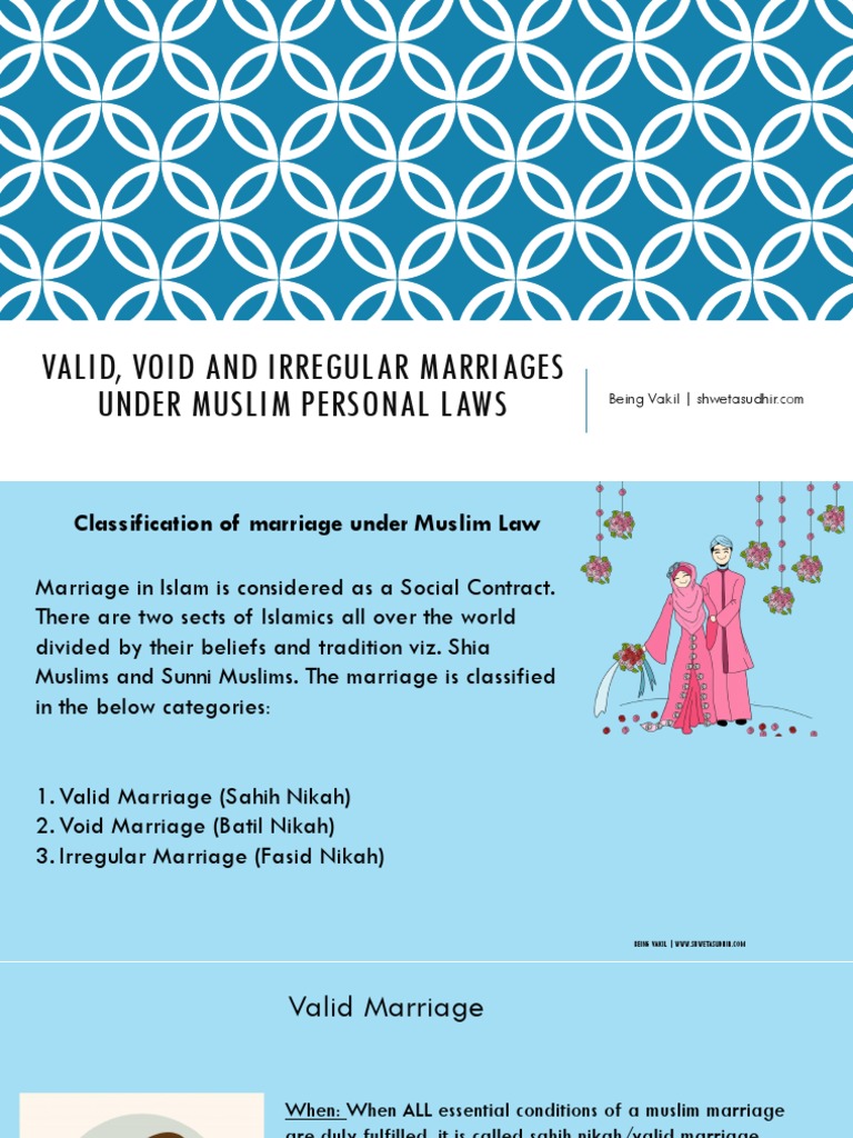 Valid Void Irregular Marriage PDF | PDF | Marriage | Wife