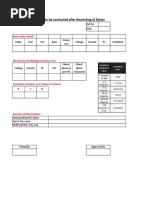 Pre-Check List For Motor Solo Run | PDF | Physical Quantities ...