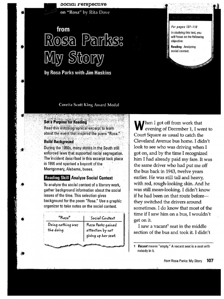 From Rosa Parks My Story | PDF