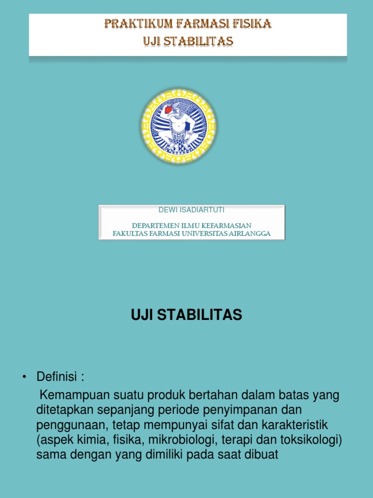 Uji Stabilitas | PDF | Sains & Matematika
