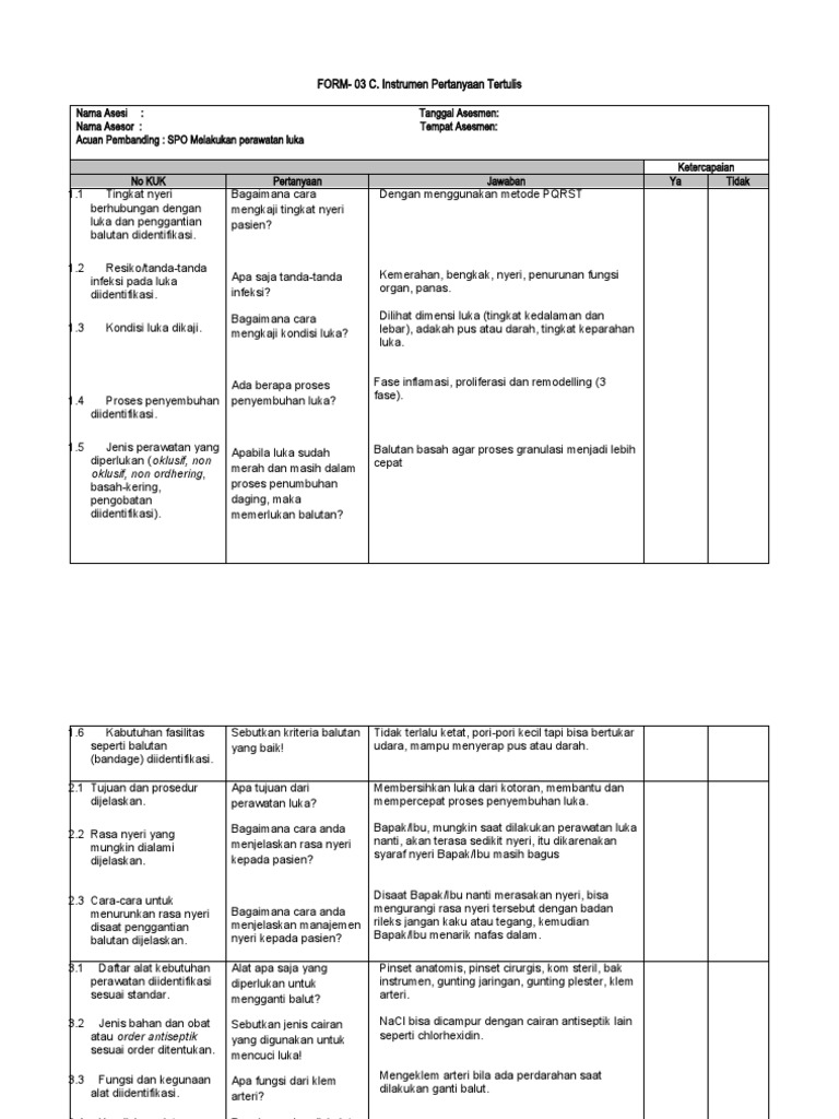 Dokumentasi Perawatan Luka | PDF