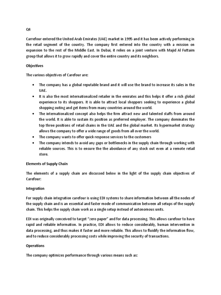 Objectives | PDF | Retail | Supply Chain