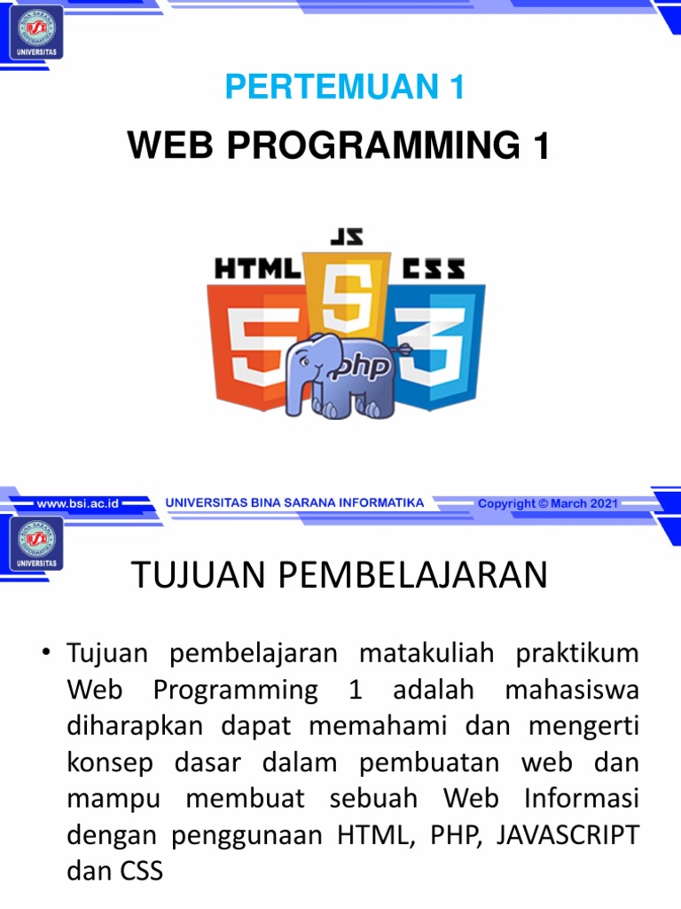 Web Programming 1: Pertemuan 1 | PDF