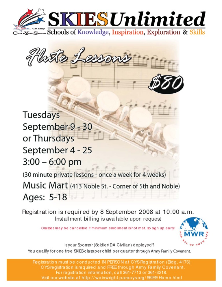 Flute Lessons Flyer | PDF