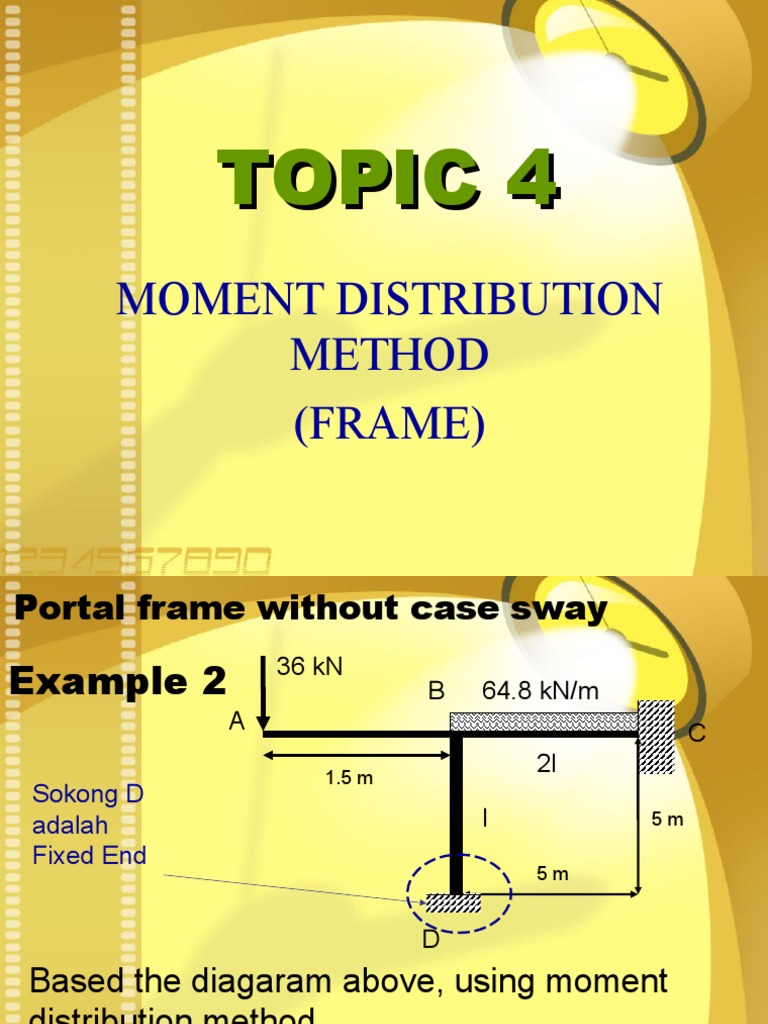 Topic 4b (Moment Distribution Method Frame) | PDF | Applied Mathematics ...