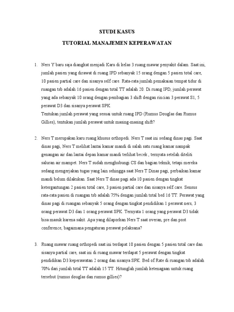 Studi Kasus Tutorial Mankep | PDF