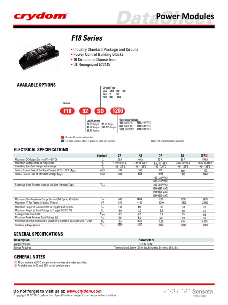 f18 Series Power Modules | PDF | Amplifier | Chromium