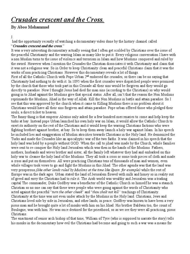 Crusades: A Historical Perspective | PDF | Crusades | Kafir