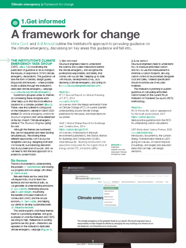 A Framework For Change: 1.get Informed | PDF | Climate Change | Low ...